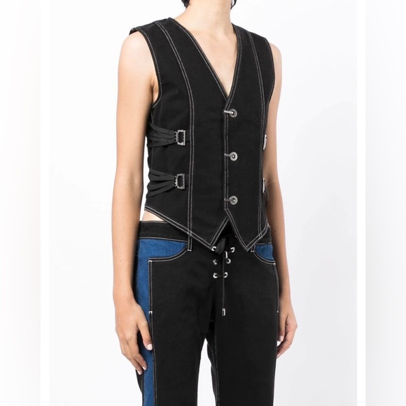 Dion Lee | Tops | Dion Lee Fan Laced Denim Vest | Poshmark